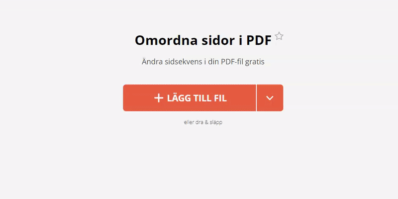 Ordna om PDF-Sidor, Rotera eller Ta bort Extra Sidor Gratis - PDF Candy